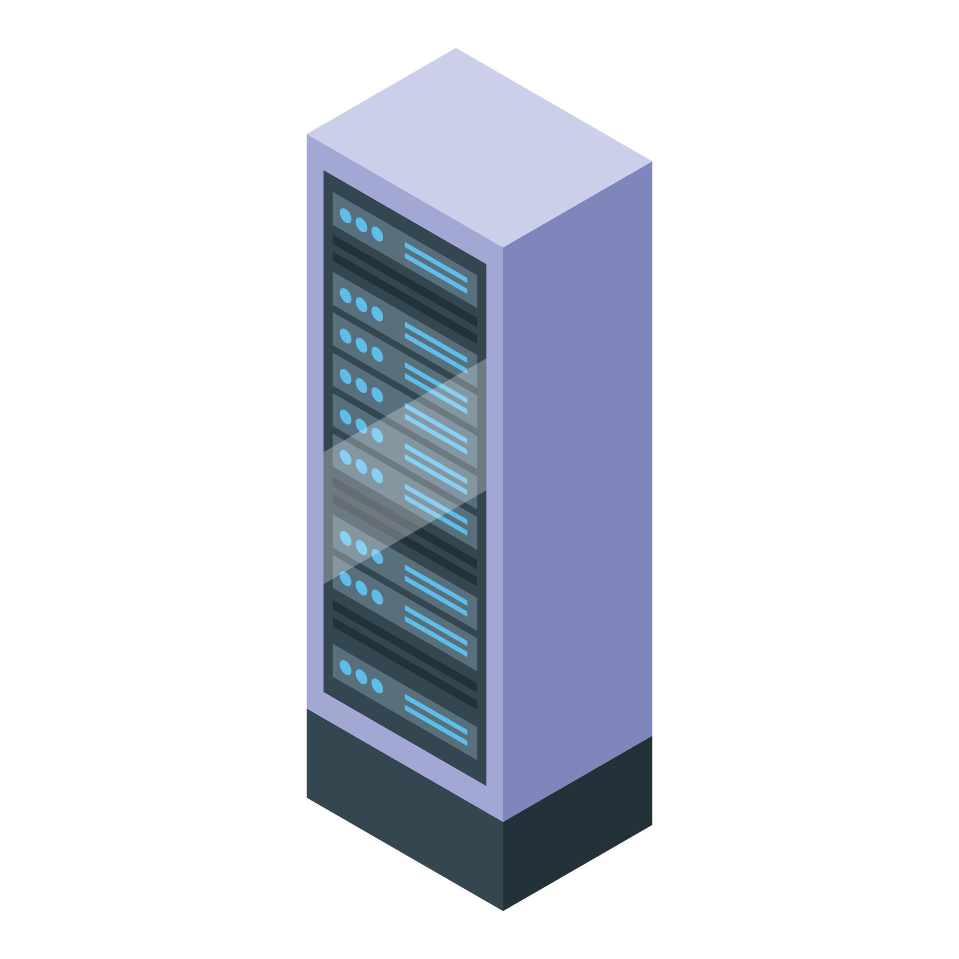 Server Rack Storing Digital Information In Data Center 47786598 Vector