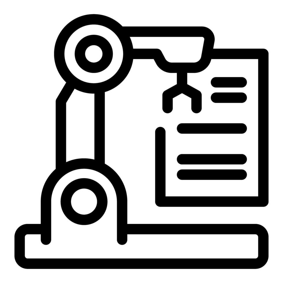Robotic arm picking up document icon representing automation 47787163 ... Robotic arm picking up document icon representing automation 47787163 ...