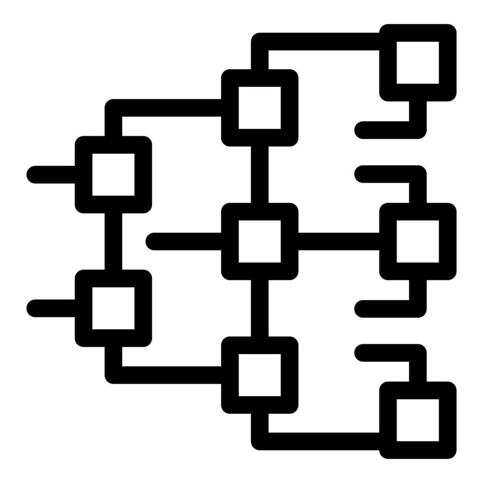 Complex algorithm scheme with squares representing data being processed ...