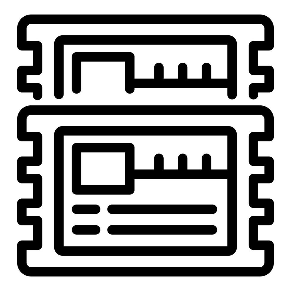 Computer ram memory modules increasing data storage capacity icon ...