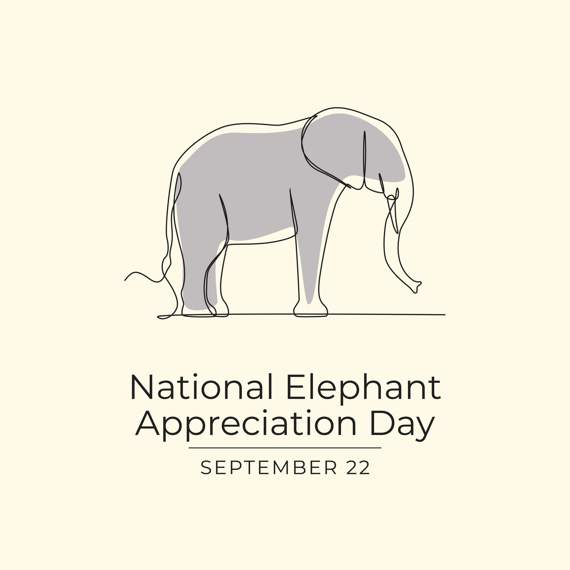 National Elephant Appreciation Day design template good for celebration ...
