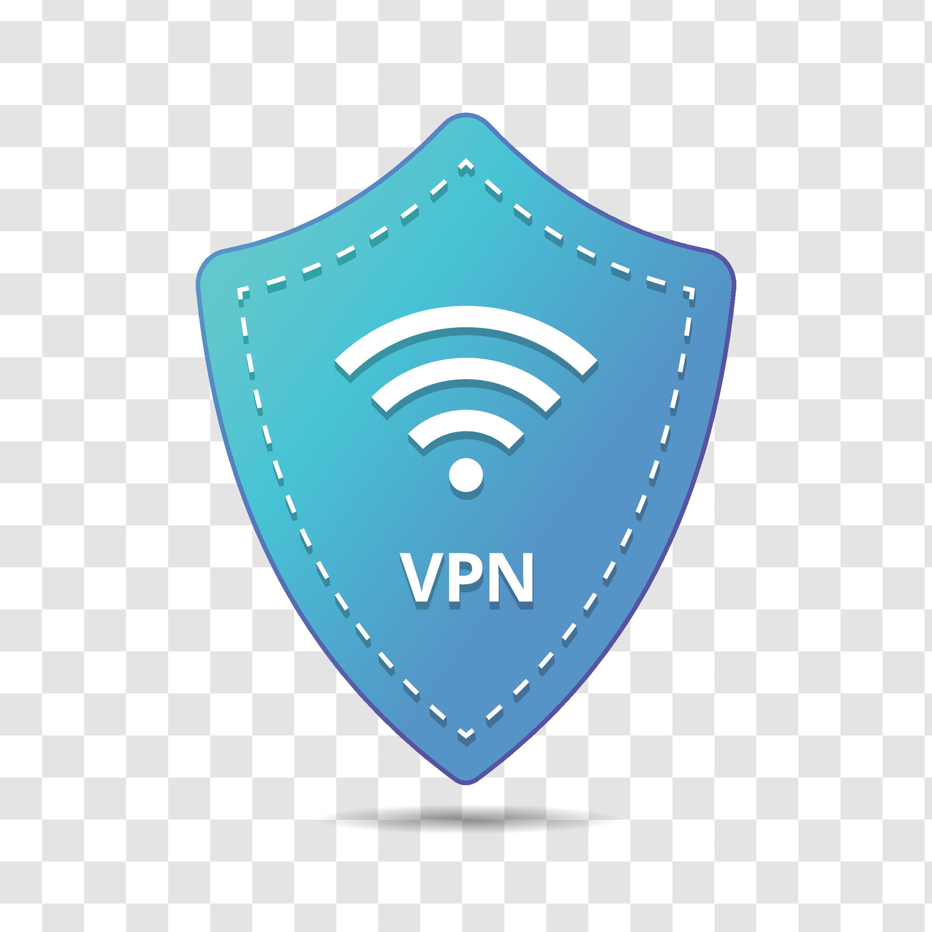 Secure Vpn Wireless shield VPN wifi icon sign flat design Wifi internet signal symbols in the ...