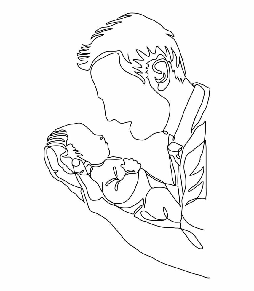 Continuous one line drawing parent with child. 47792402 Vector Art at ... Continuous one line drawing parent with child. 47792402 Vector Art at ...