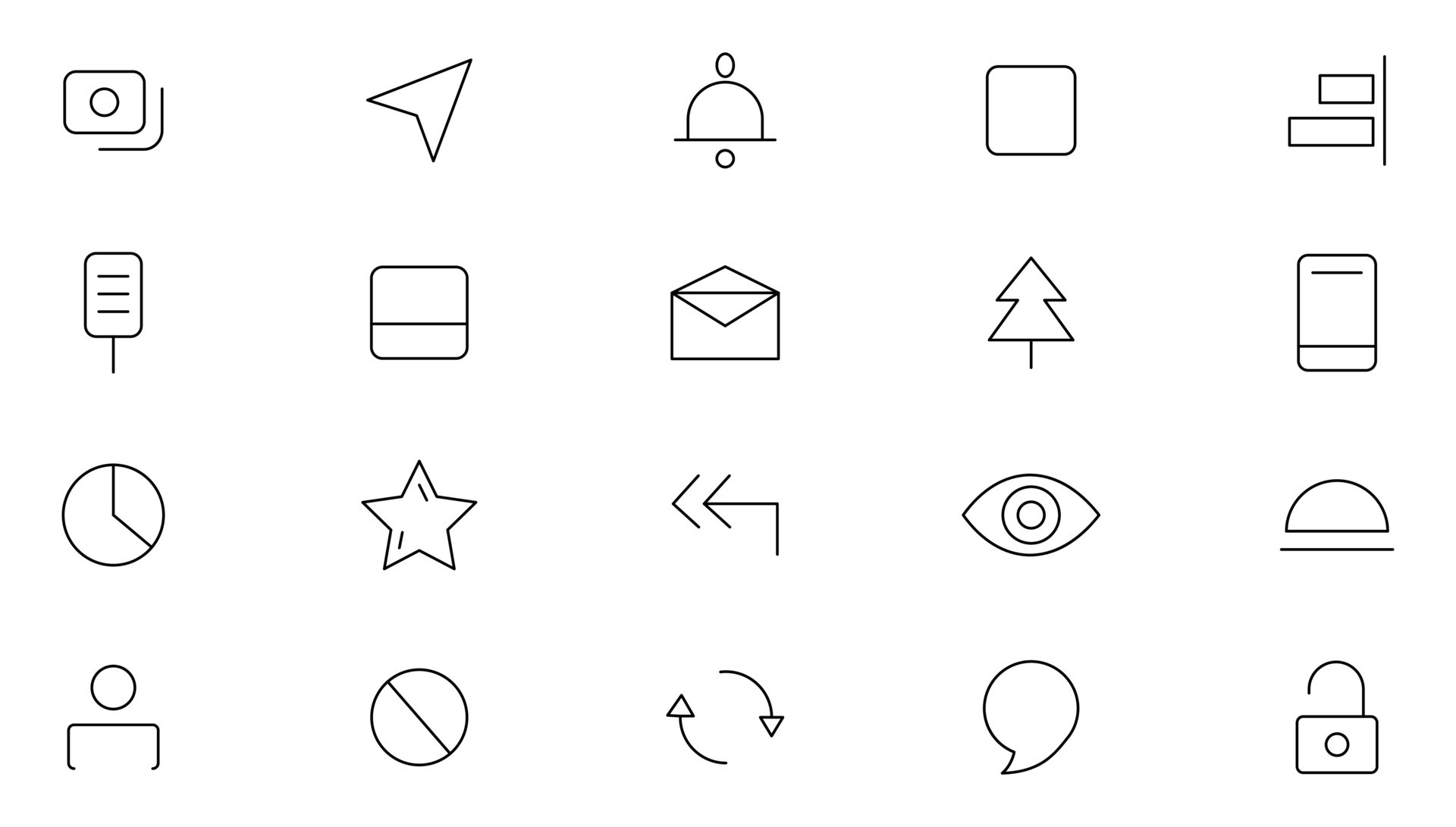 Basic Interface Ux Ui Linear Icon Set Ui Ux Interface Icons User Profile Message App