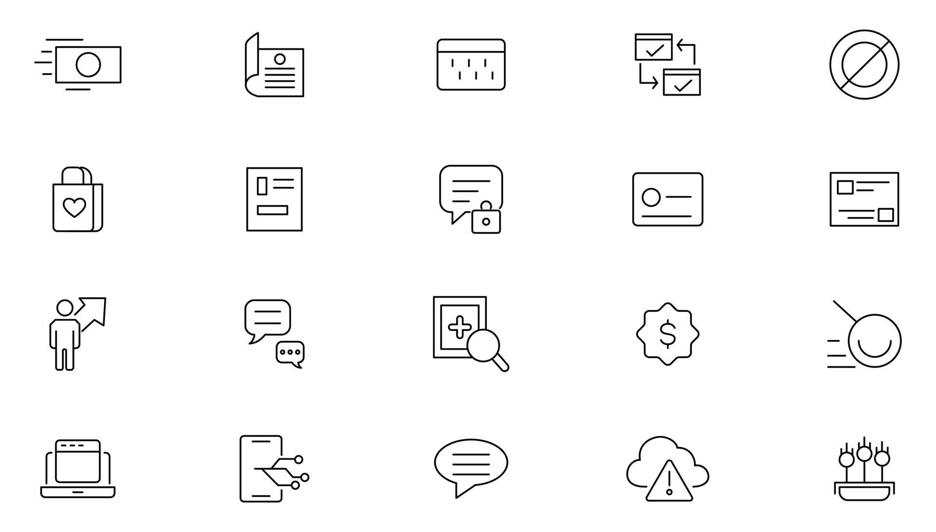 Reliability Management Line Icon Set Core Value Containing