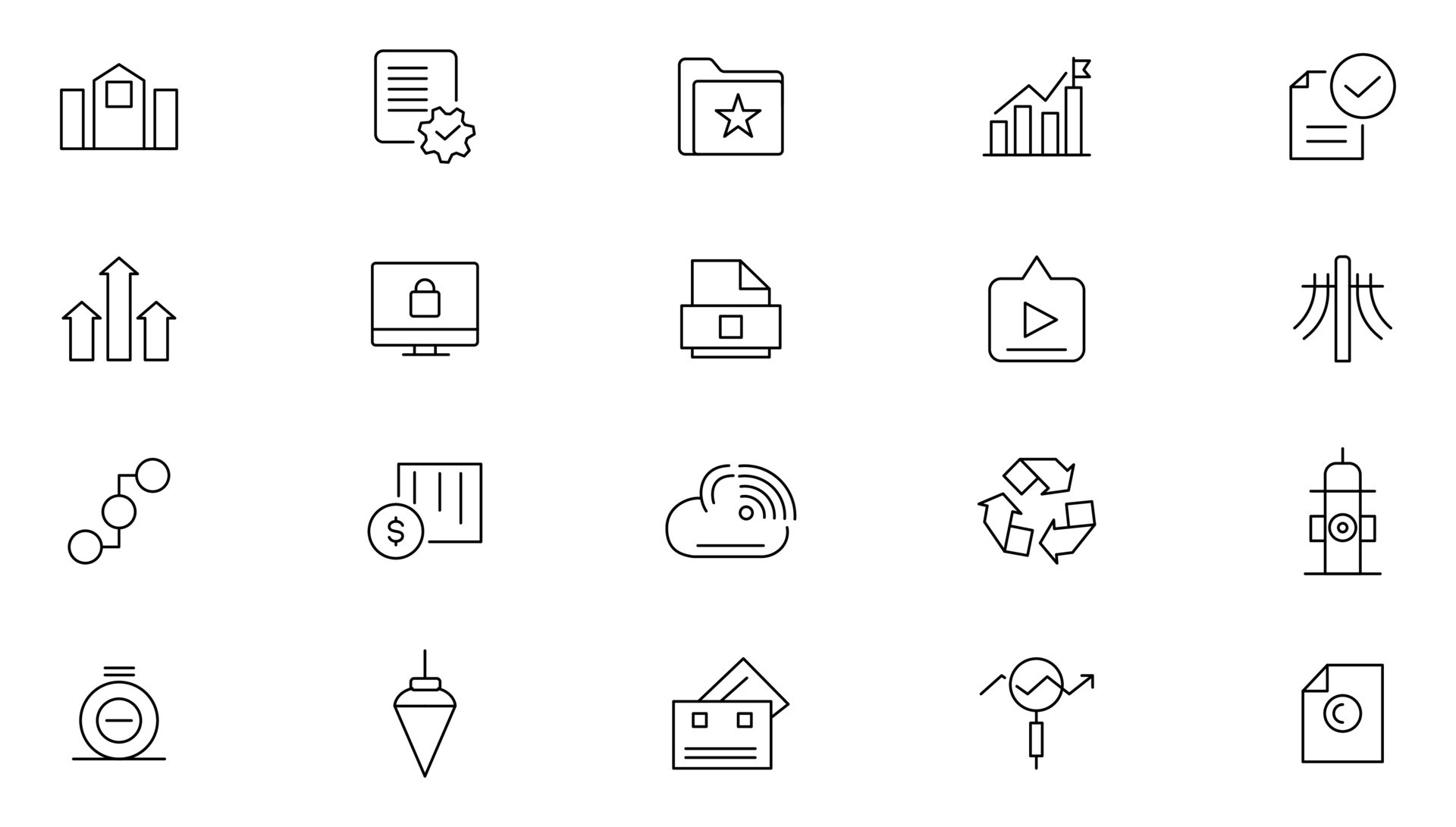 Reliability Management Line Icon Set Core Value Containing