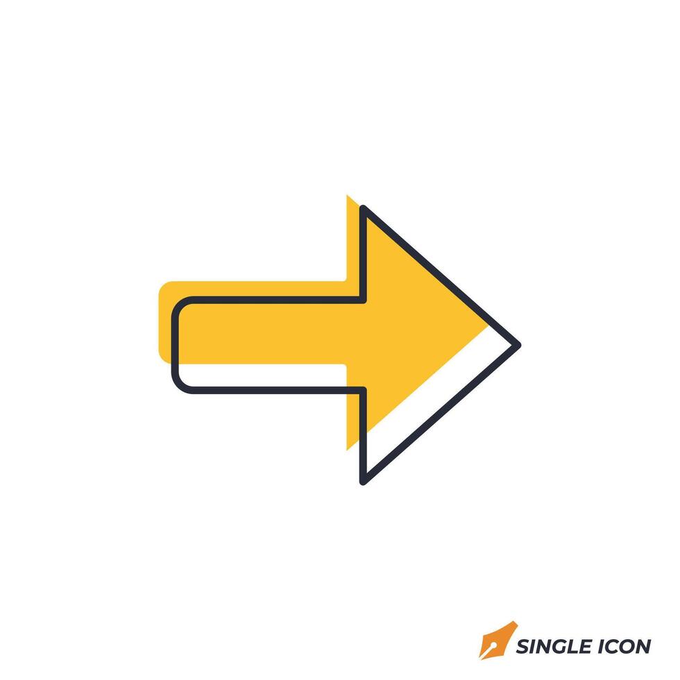 Right Arrow Icon Illustration Right Arrow Symbol Isolated On White Background 47794627 Vector