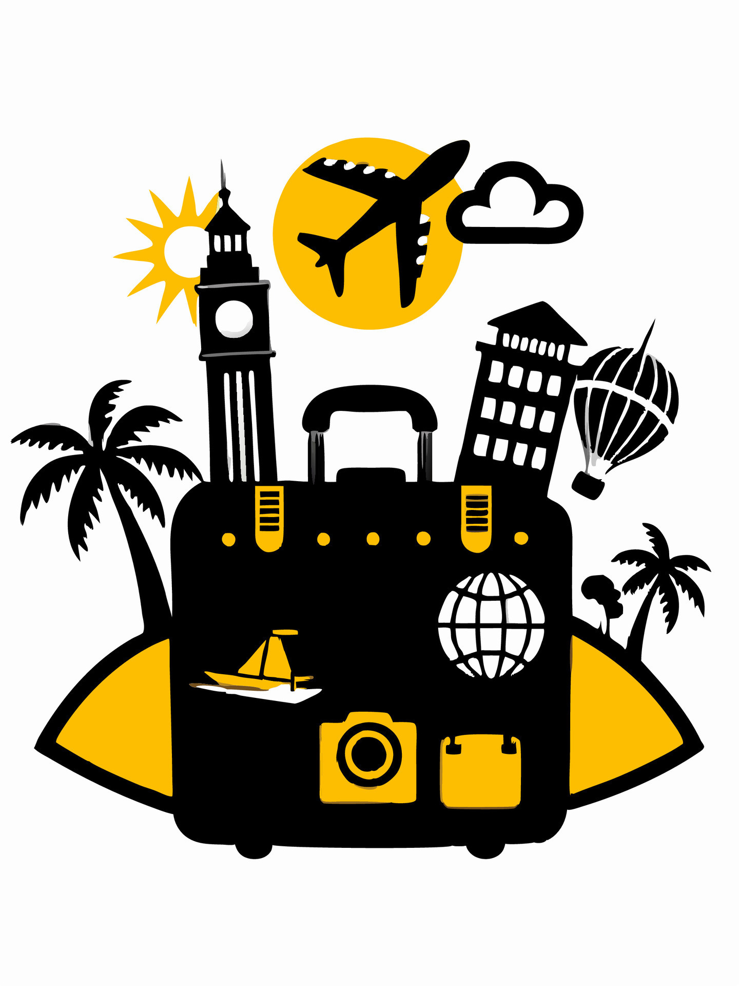 travel luggage logo icon illustration 47795336 Vector Art at Vecteezy