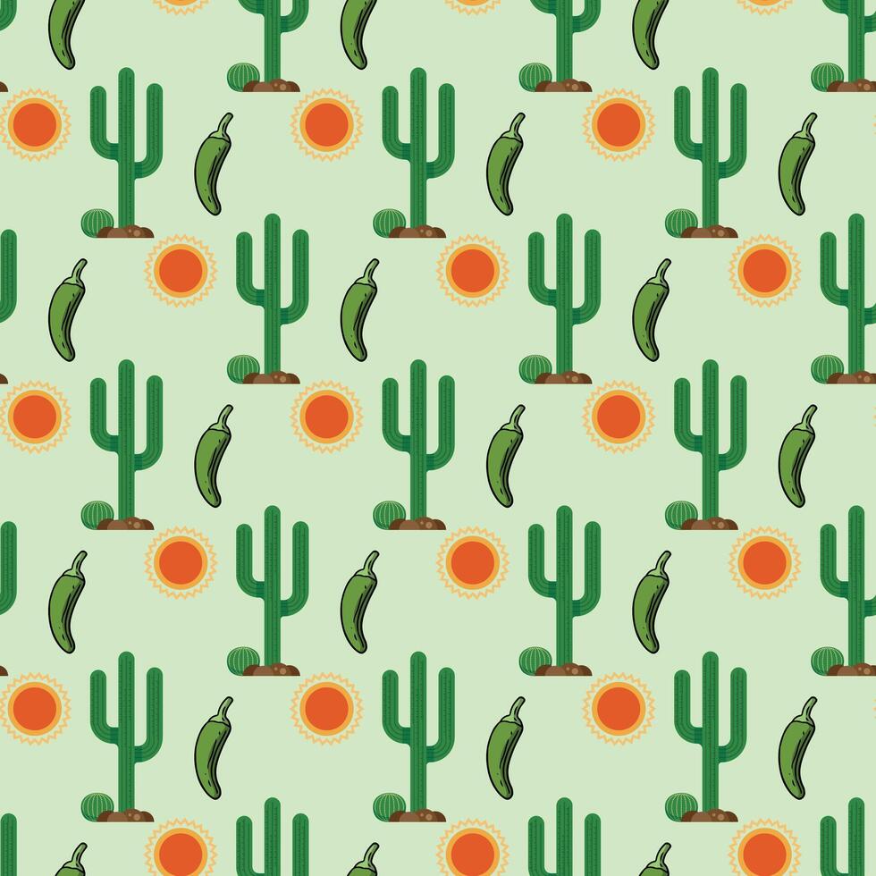 Mix of Cacti Seamless Pattern Design 47795821 Vector Art at Vecteezy