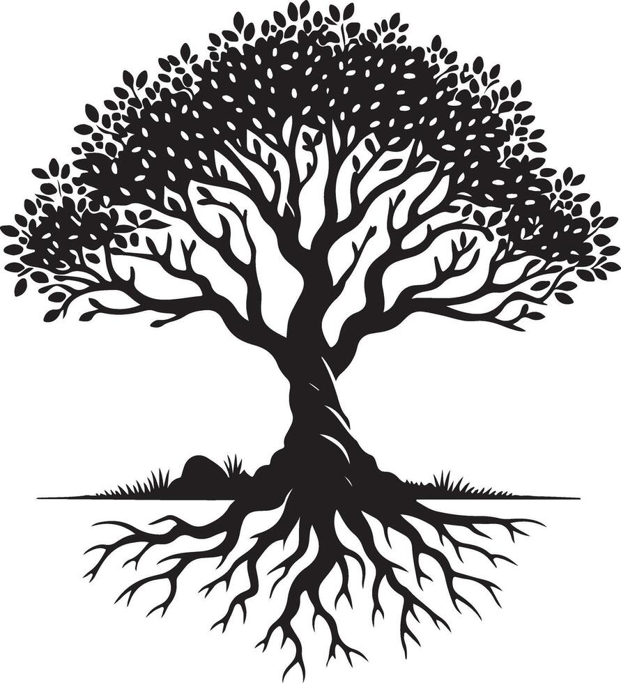 Silhouette of Banyan tree illustrations, hand drawn art isolated ... Silhouette of Banyan tree illustrations, hand drawn art isolated ...