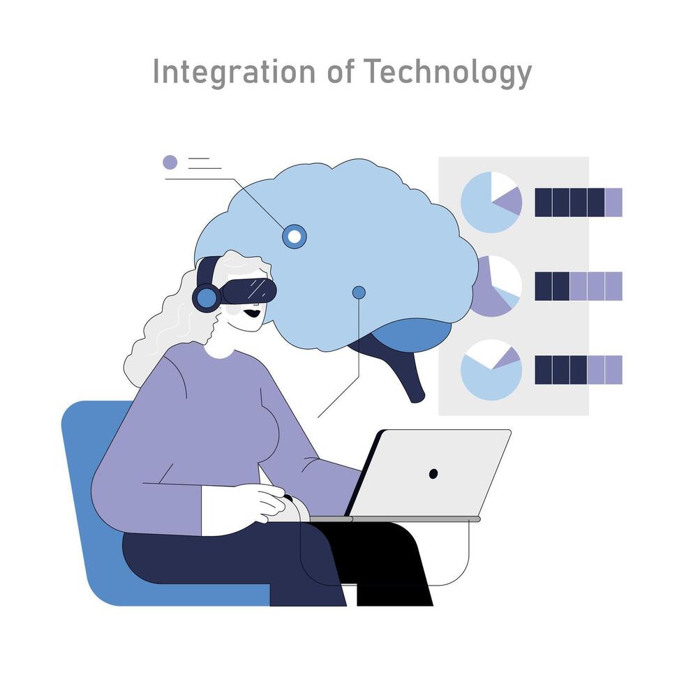 Human Technology Integration Vector Art Icons And Graphics For Free