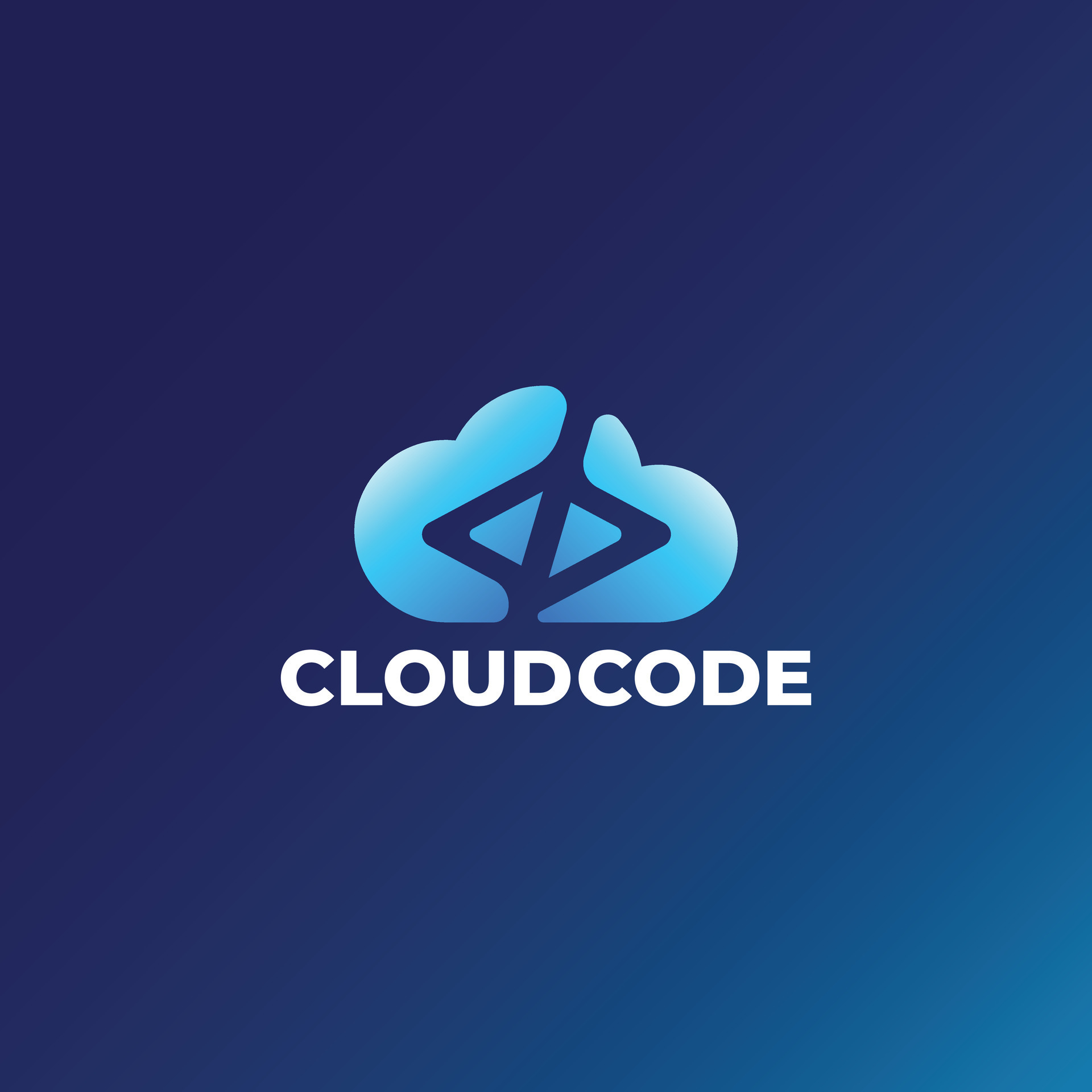 Minimalist Cloud Coding Label Logo Illustration Design Simple Modern Coding Programmer