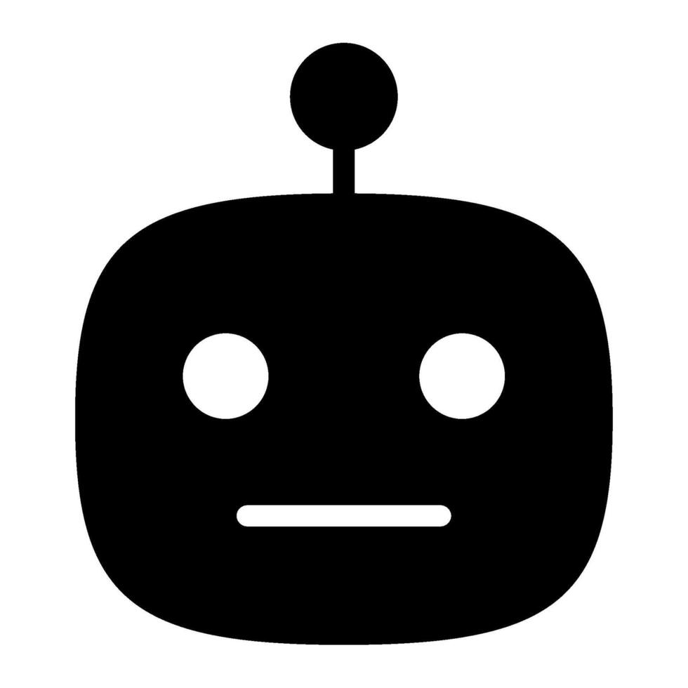 Robot icon glyph style 47806738 Vector Art at Vecteezy