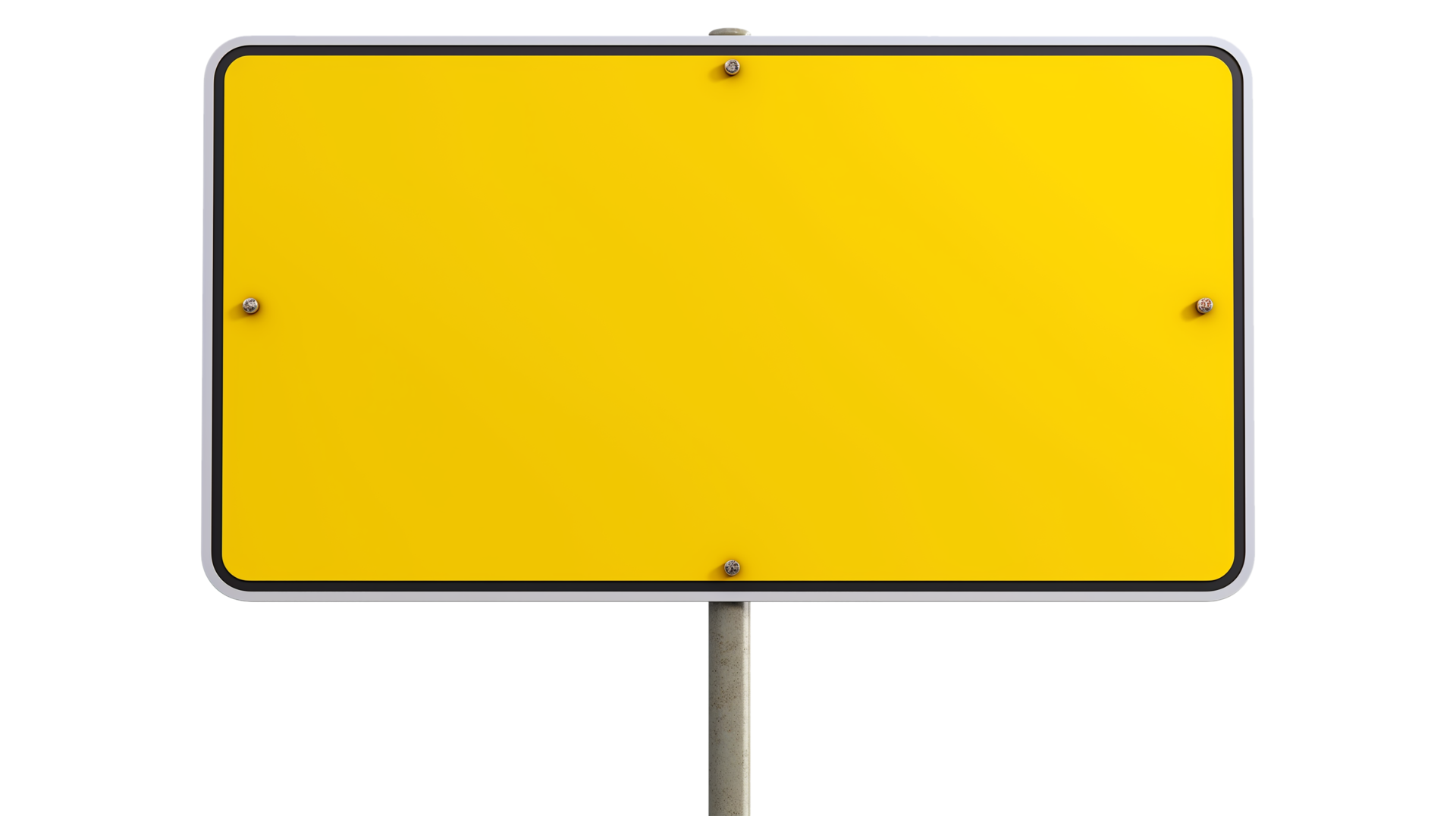 Blank yellow road sign or traffic signs isolated on a transparent ...