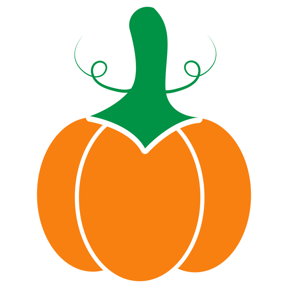 Pumpkin green stem plain clipart for Halloween and fall clipart ...