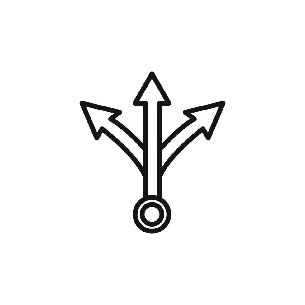 3 Arrow Way Icon Outline Collection In Black 47819687 Vector Art At Vecteezy