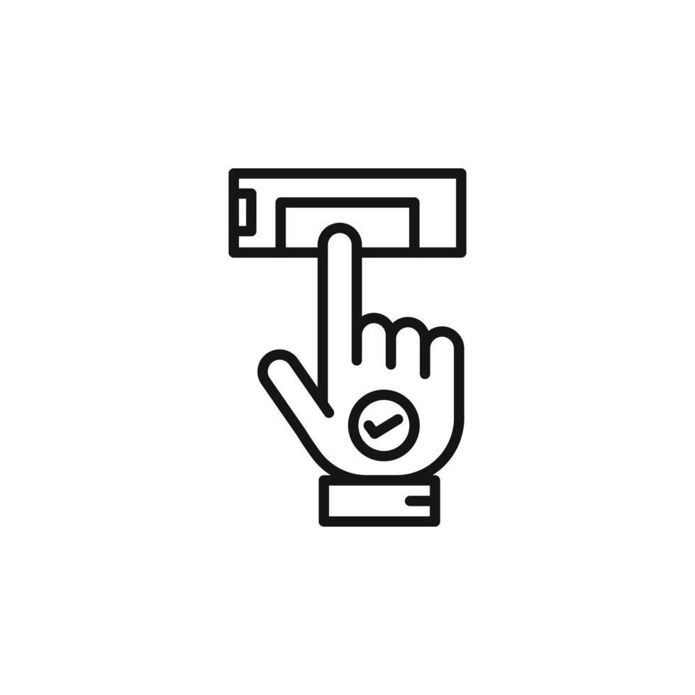 Finger Authentication Icon Outline Collection In Black 47819992 Vector