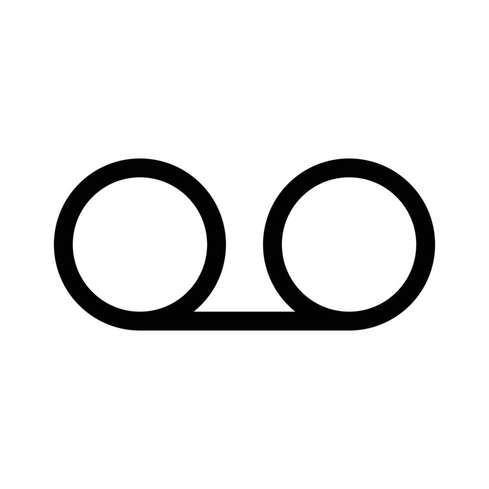 Voicemail icon linear logo mark in black and white 47820375 Vector Art ...