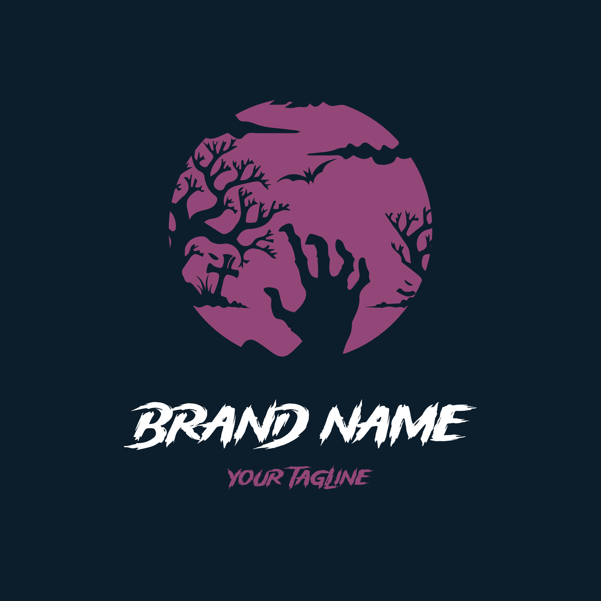 Spooky Hallowen Scary logo design 47822746 Vector Art at Vecteezy