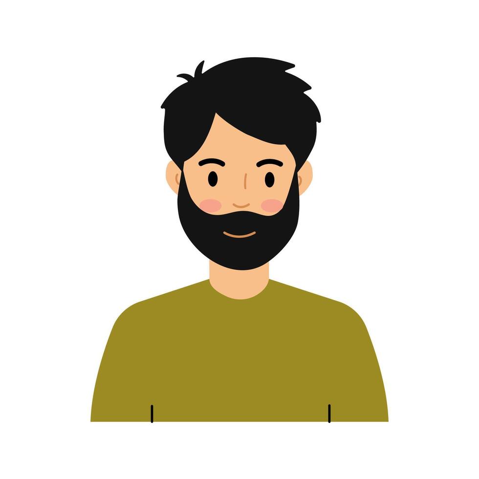 Smiling Man With Beard 47823831 Vector Art at Vecteezy