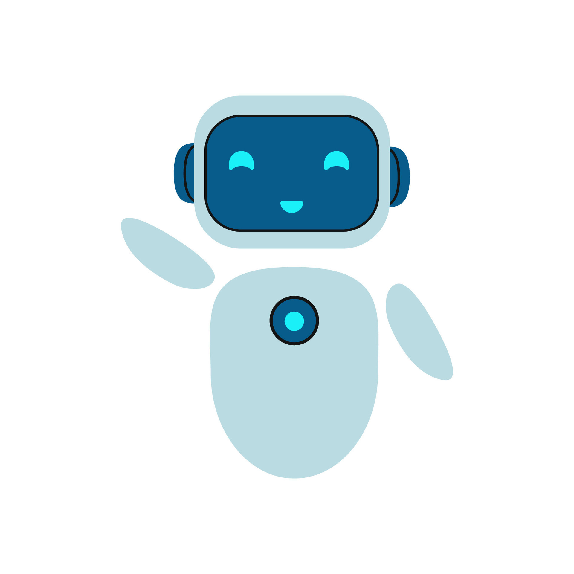 one Friendly Robot Waving Illustration 47823854 Vector Art at Vecteezy