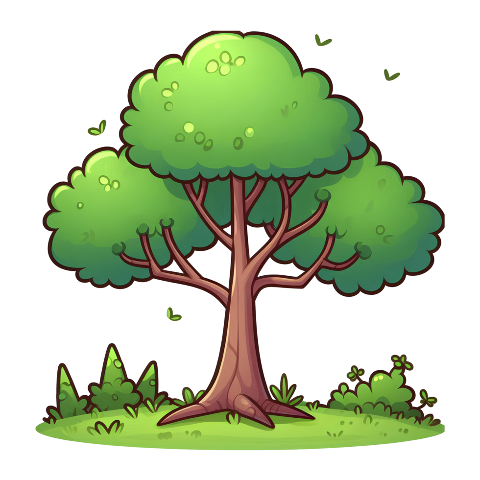 Cartoon Style Tree on Transparent Background 47824604 PNG