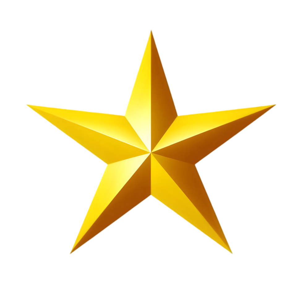 Gold star icon on transparent background 47824713 PNG