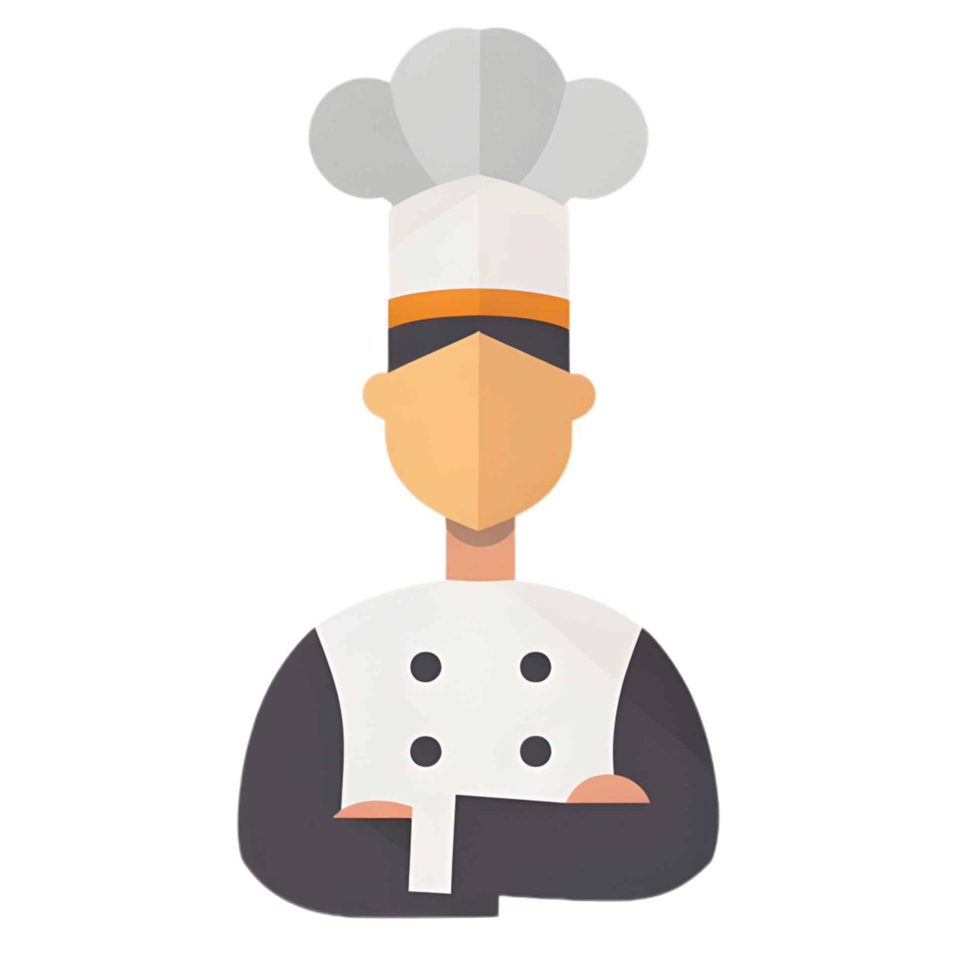Chef colored flat icon against transparent background 47825957 PNG