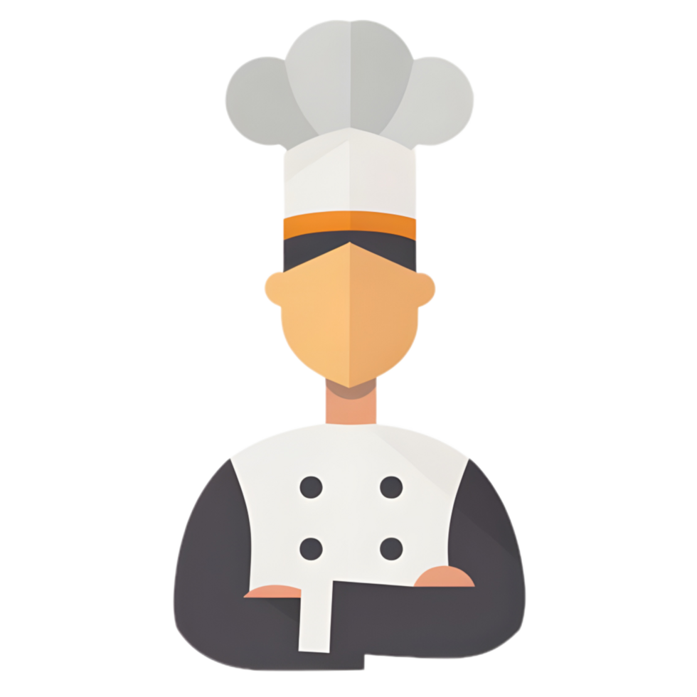 Chef colored flat icon against transparent background 47825957 PNG