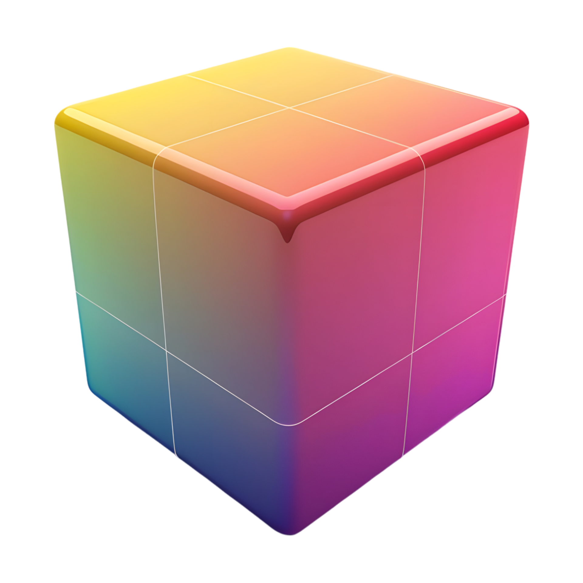 3d cube icon against transparent background 47825966 PNG