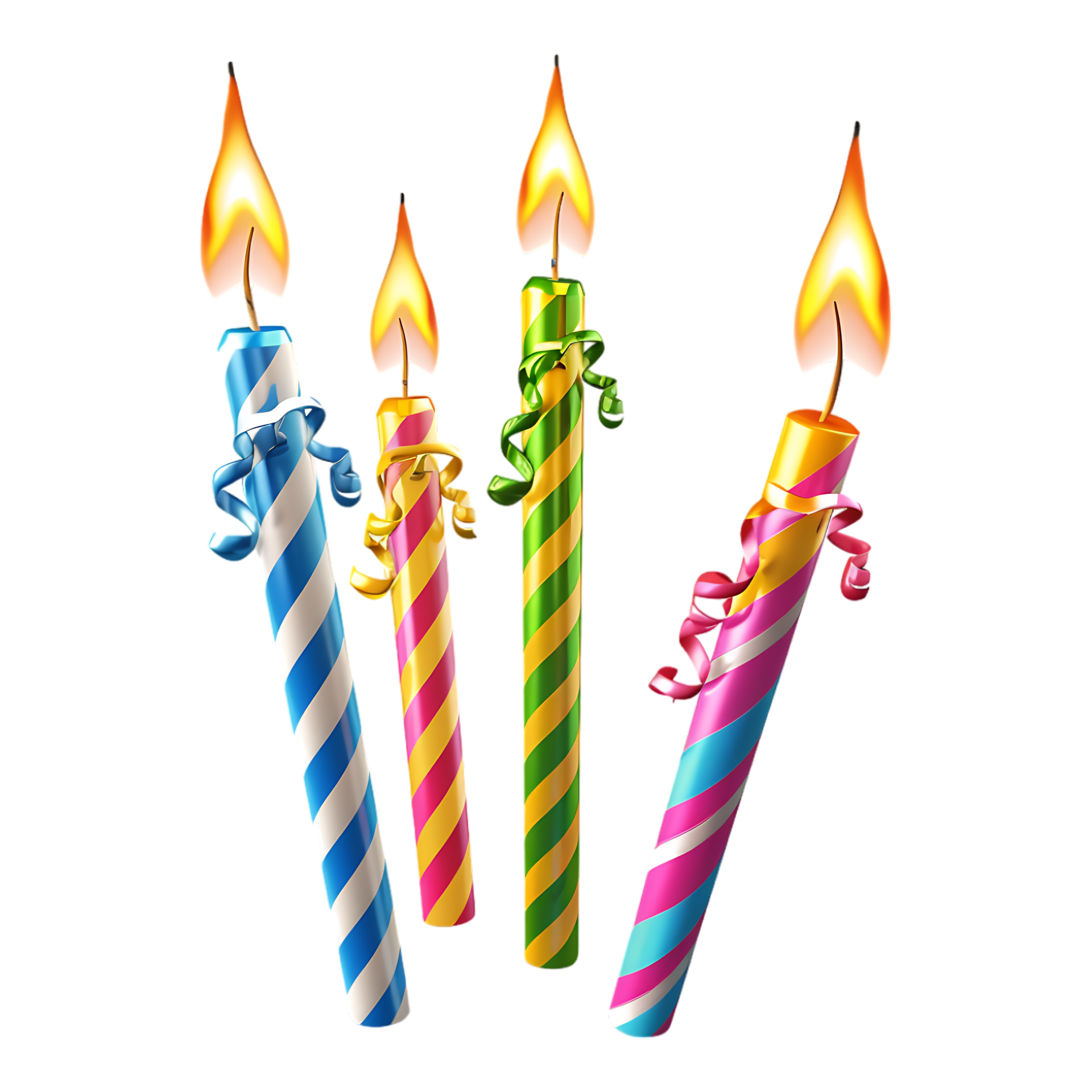 Colorful Birthday Candles on Transparent Background 47828498 PNG