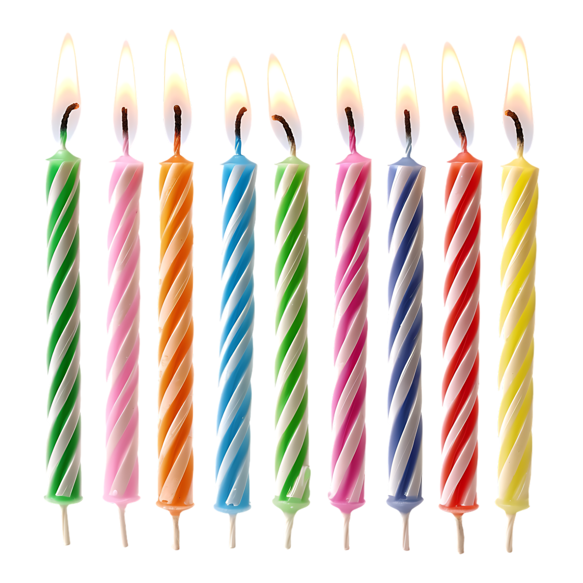 Colorful Birthday Candles on Transparent Background 47828511 PNG