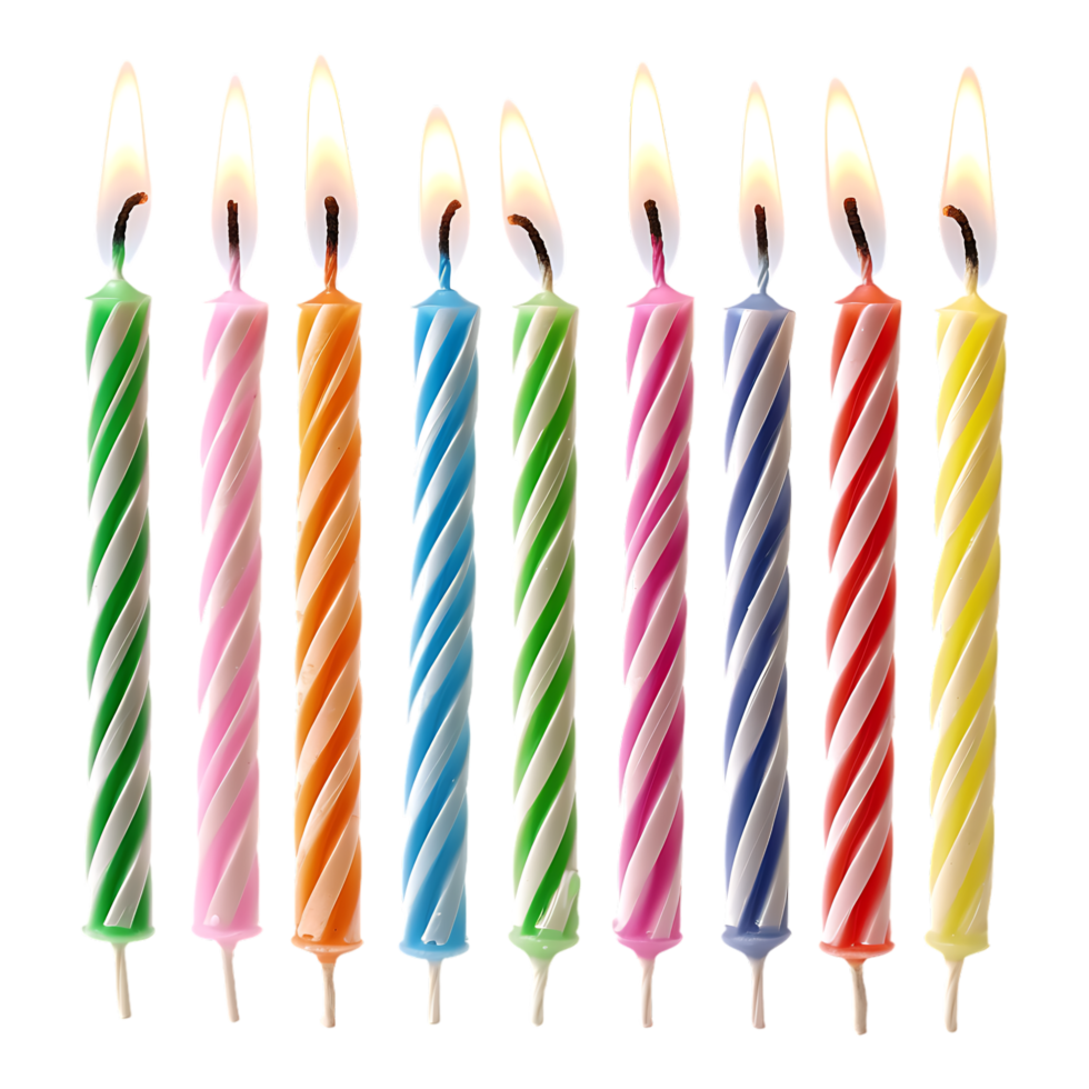 Colorful Birthday Candles on Transparent Background 47828511 PNG