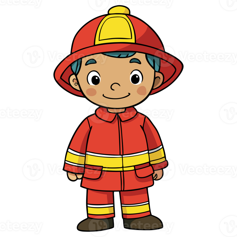 Firefighter Kids Clipart