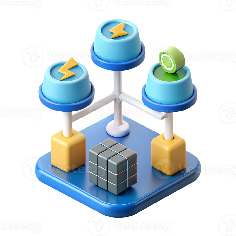 3d Illustration Of A Blockchain Network With Interconnected Nodes Highlighting The Concept Of
