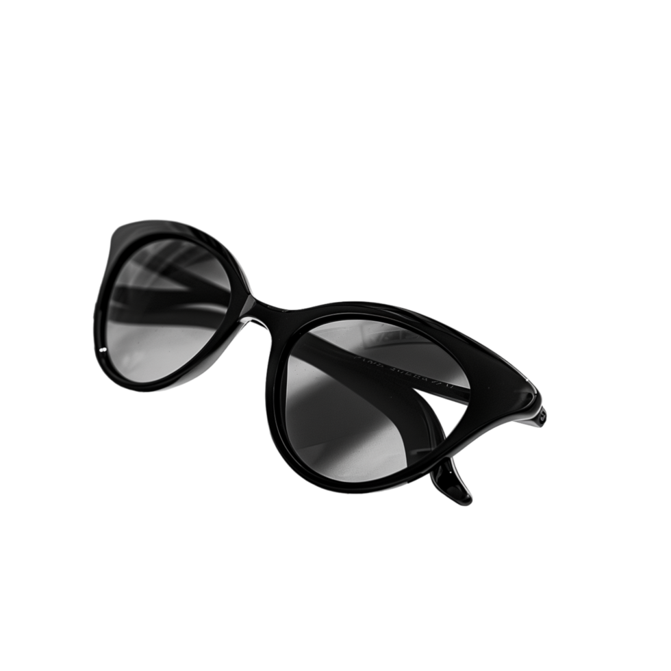 Black Cat Eye Sunglasses On A White Background 47831564 Png