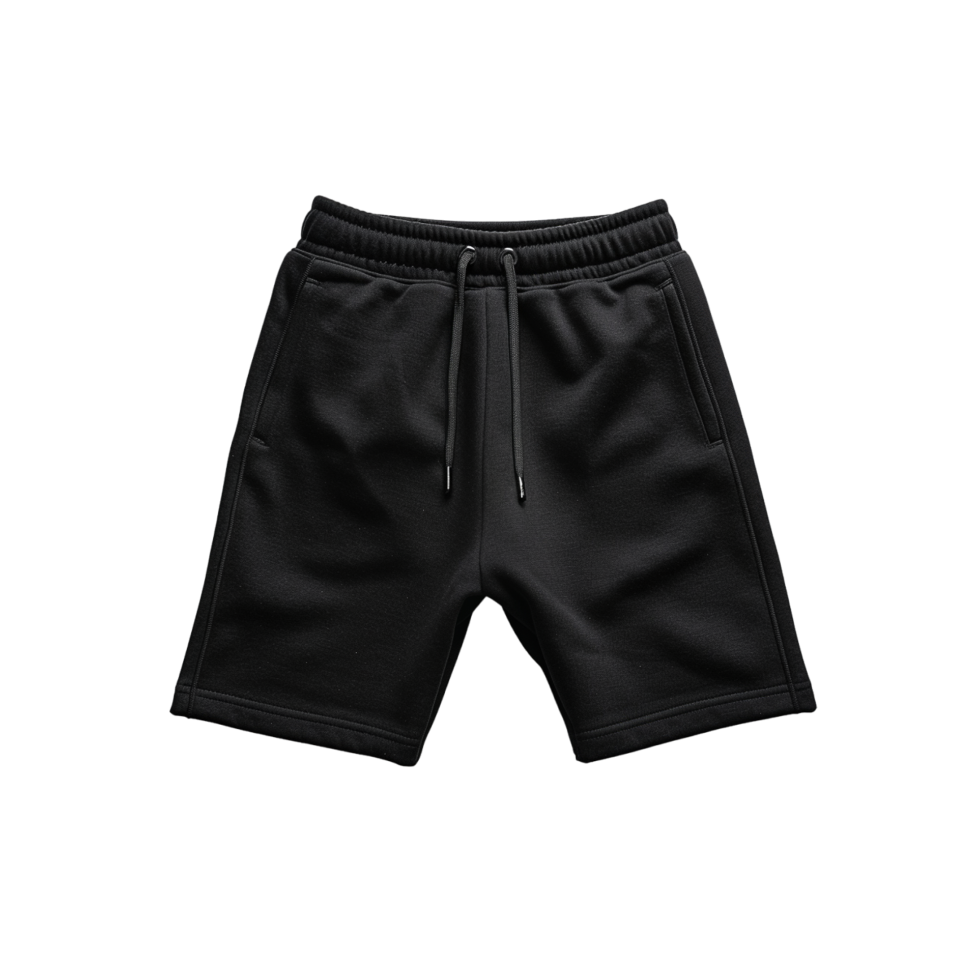 Black Drawstring Sweat Shorts Isolated On White Background 47831593 Png