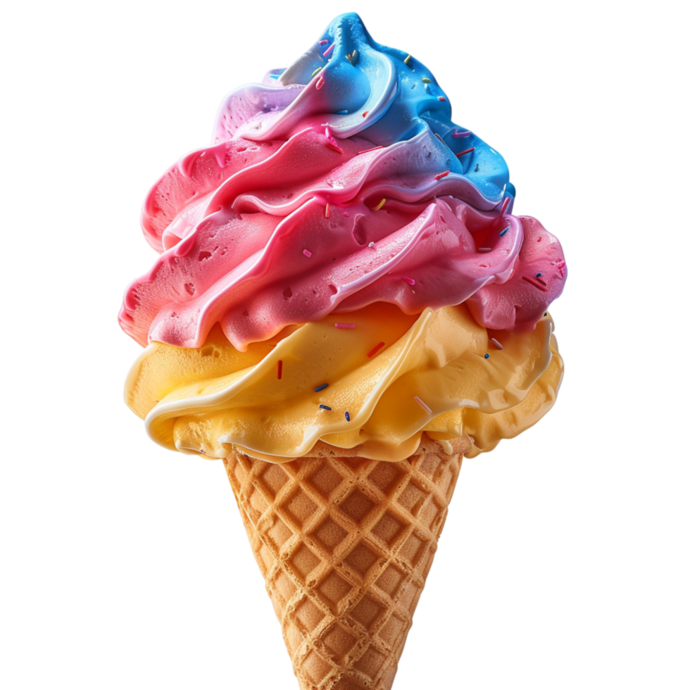 Colorful Soft Serve Ice Cream 47831629 Png