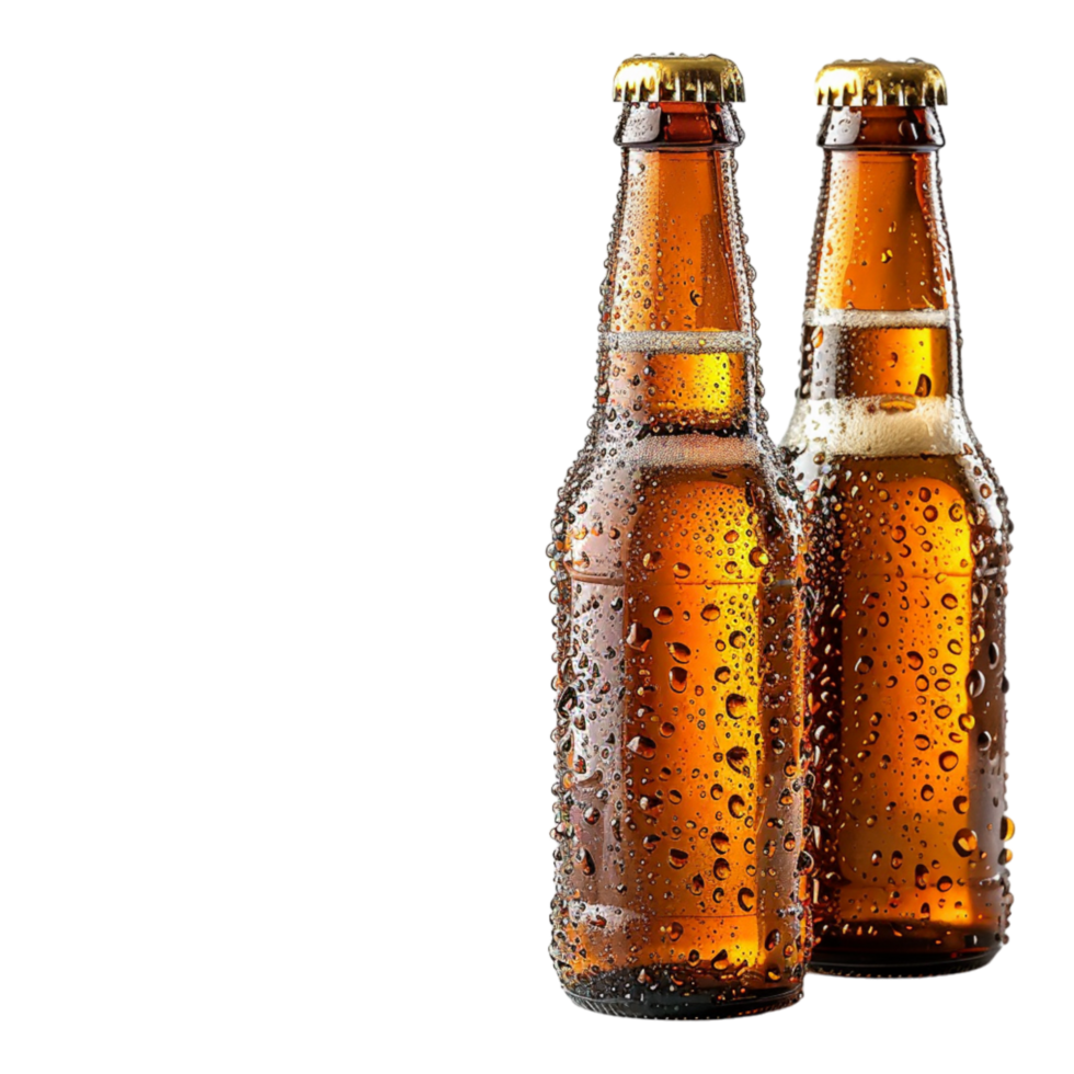 Two Cold Beer Bottles With Condensation 47831854 Png