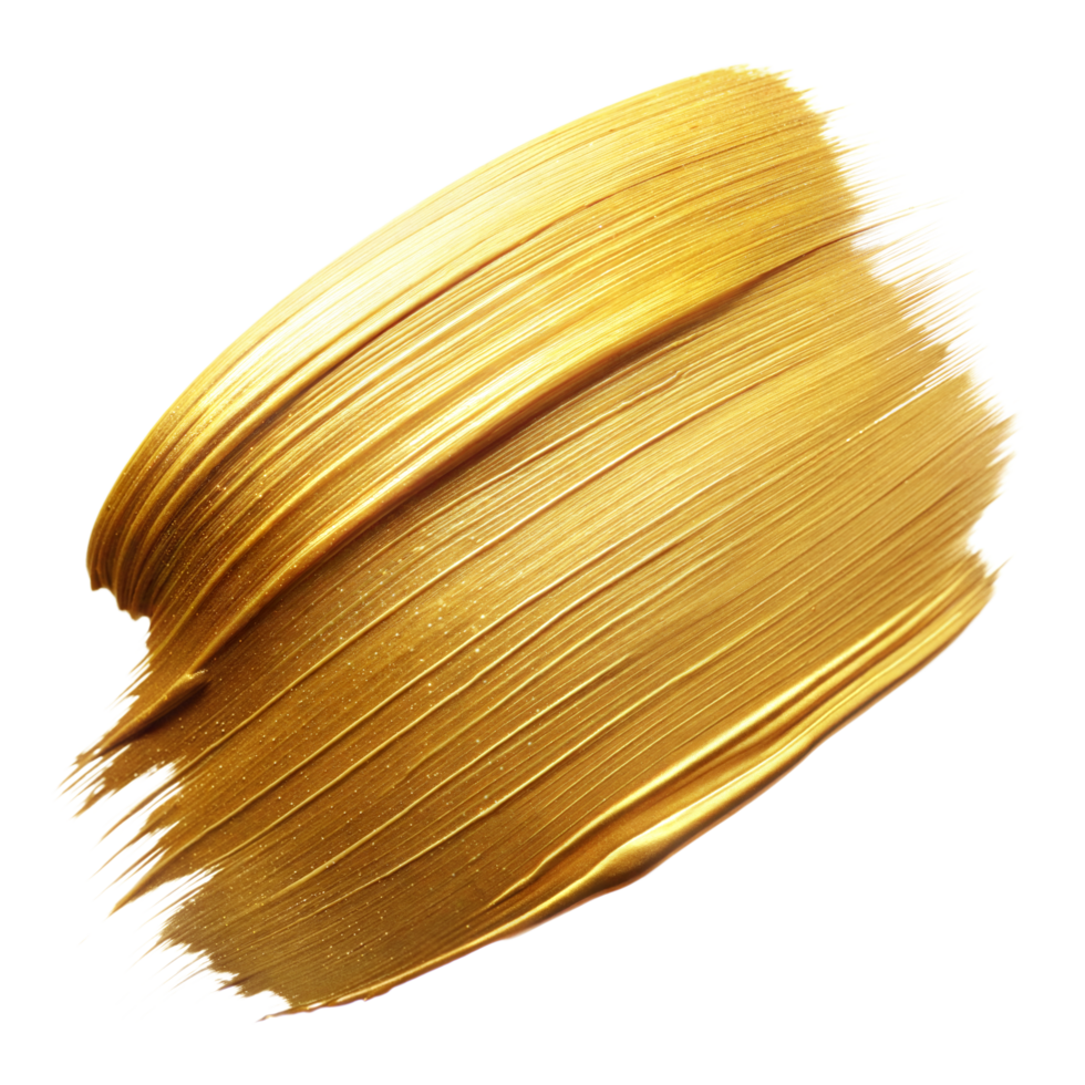 Gold Paint Brush Stroke on Transparent Background 47832272 PNG