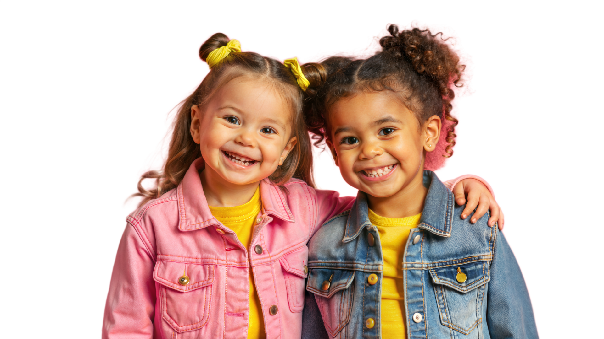 Two Girls Smiling And Posing Together 47832539 Png