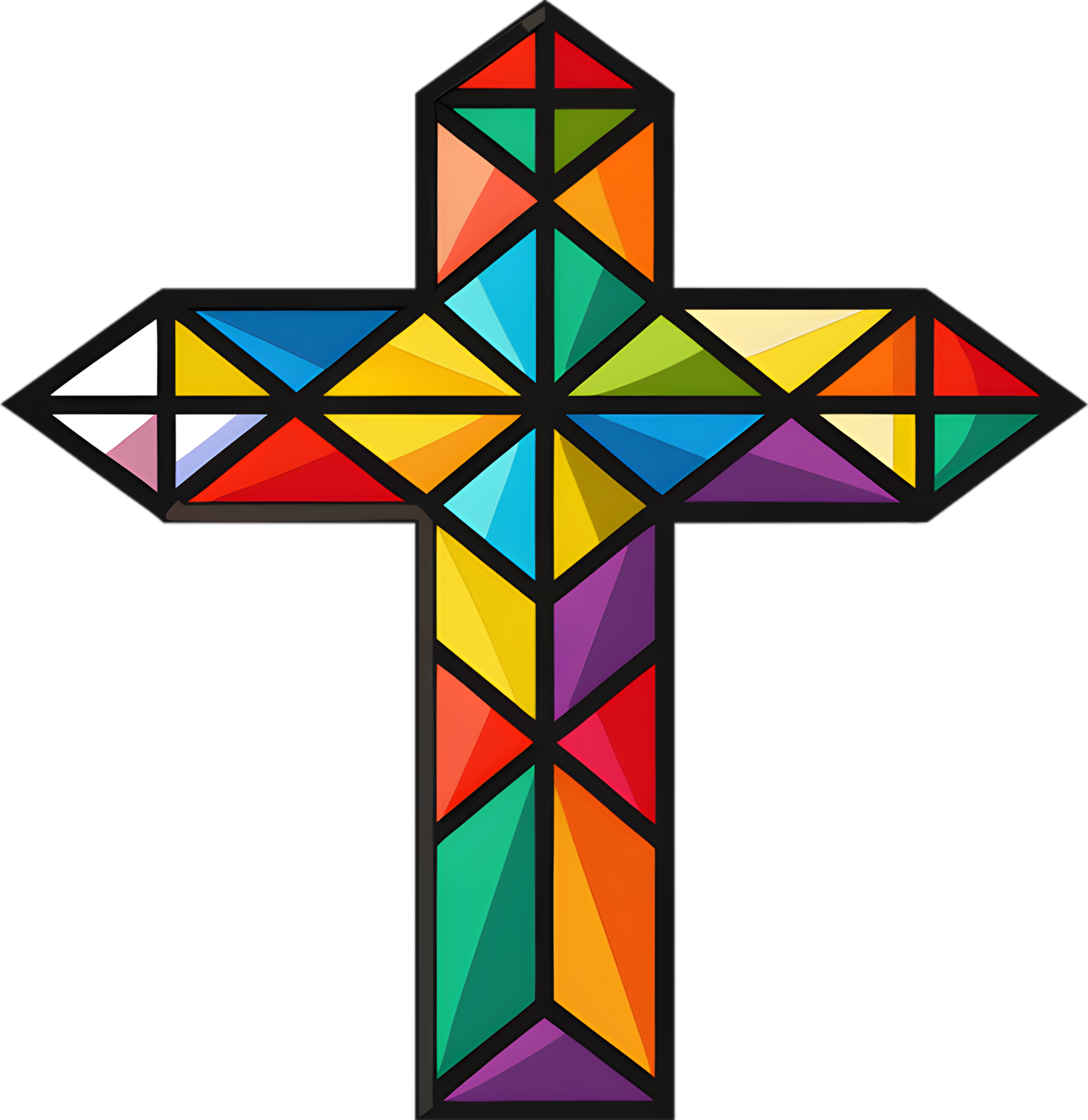Colorful Christian Cross Clipart, Inspiring Faith Through Vivid Imagery ...
