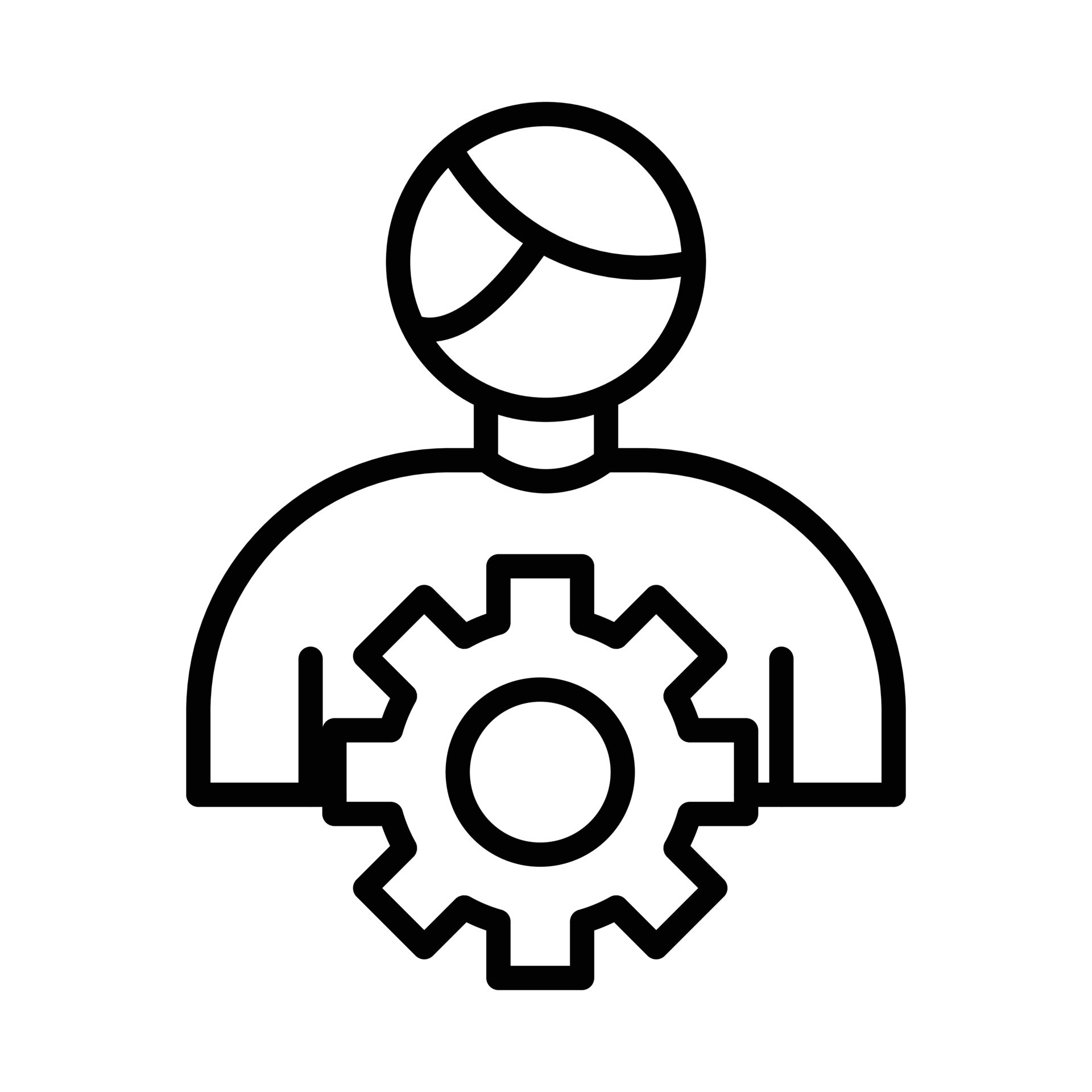 Administrator icon black and white sign 47846905 Vector Art at Vecteezy