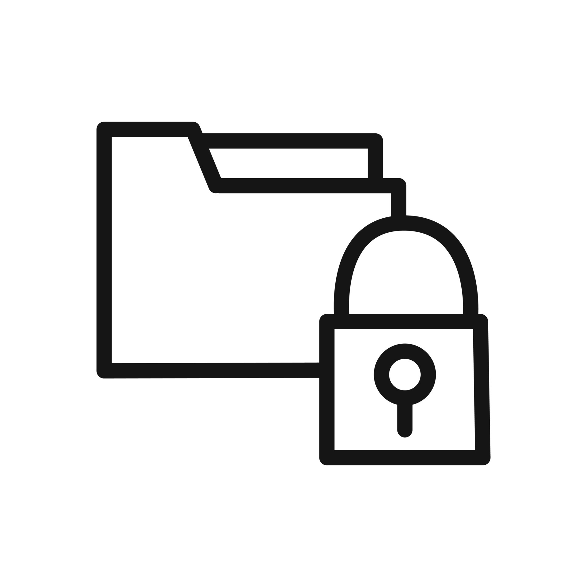 Files and Folders Security icon linear graphics sign 47848396 Vector ...