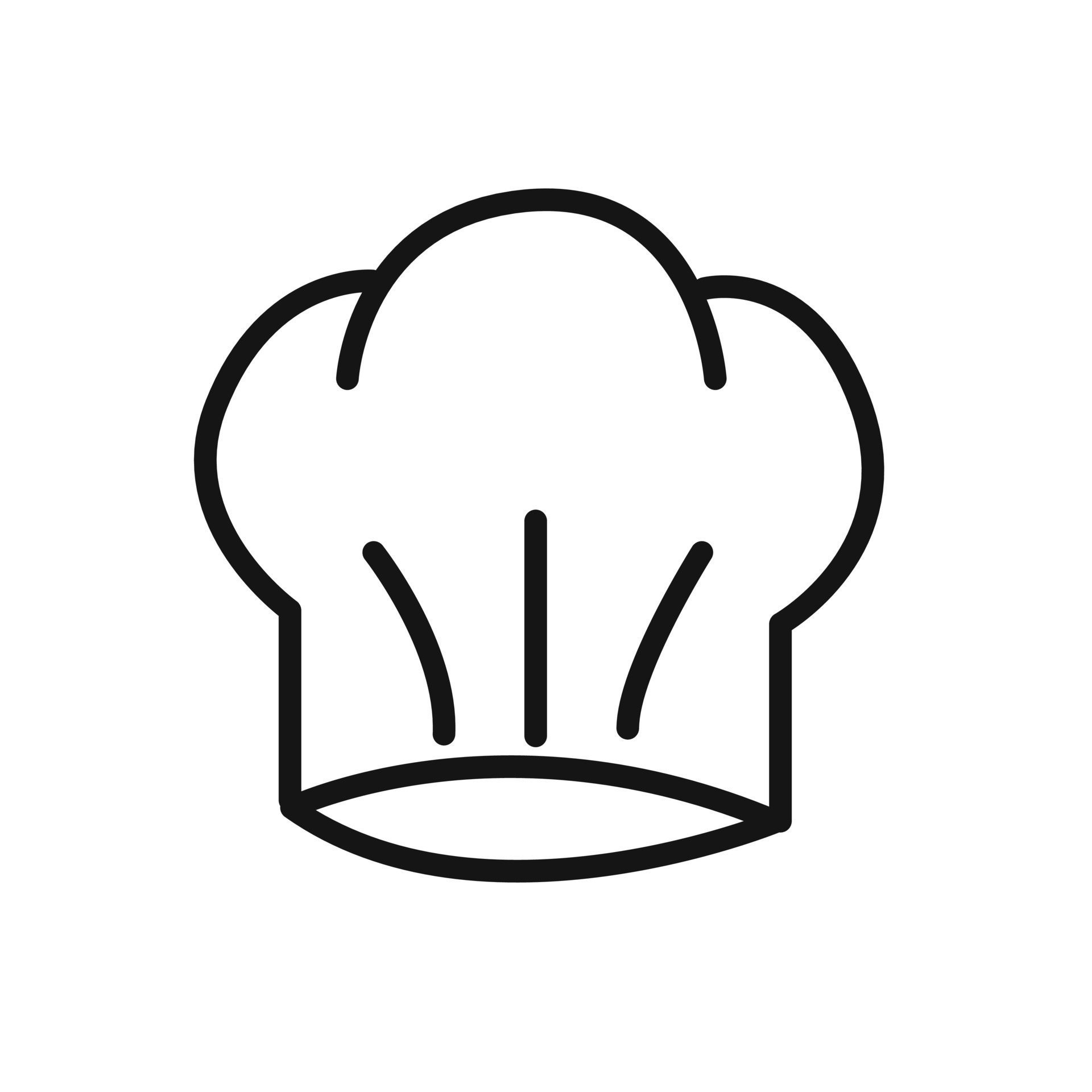 Toque Icon linear graphics sign 47848596 Vector Art at Vecteezy