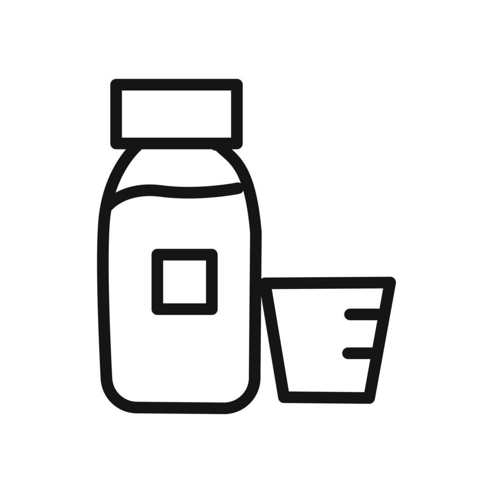 Cough Syrup Icon Linear Graphics Sign 47848665 Vector Art At Vecteezy