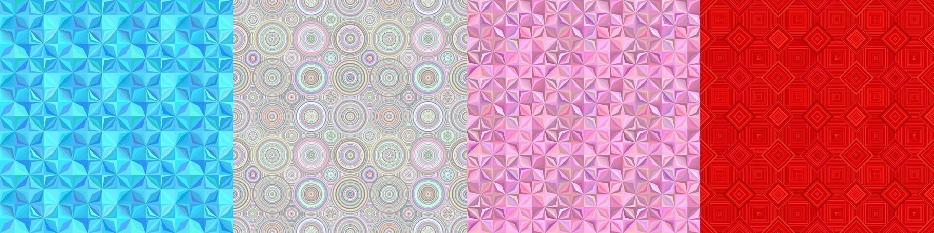 Seamless color geometric pattern set 47852321 Vector Art at Vecteezy