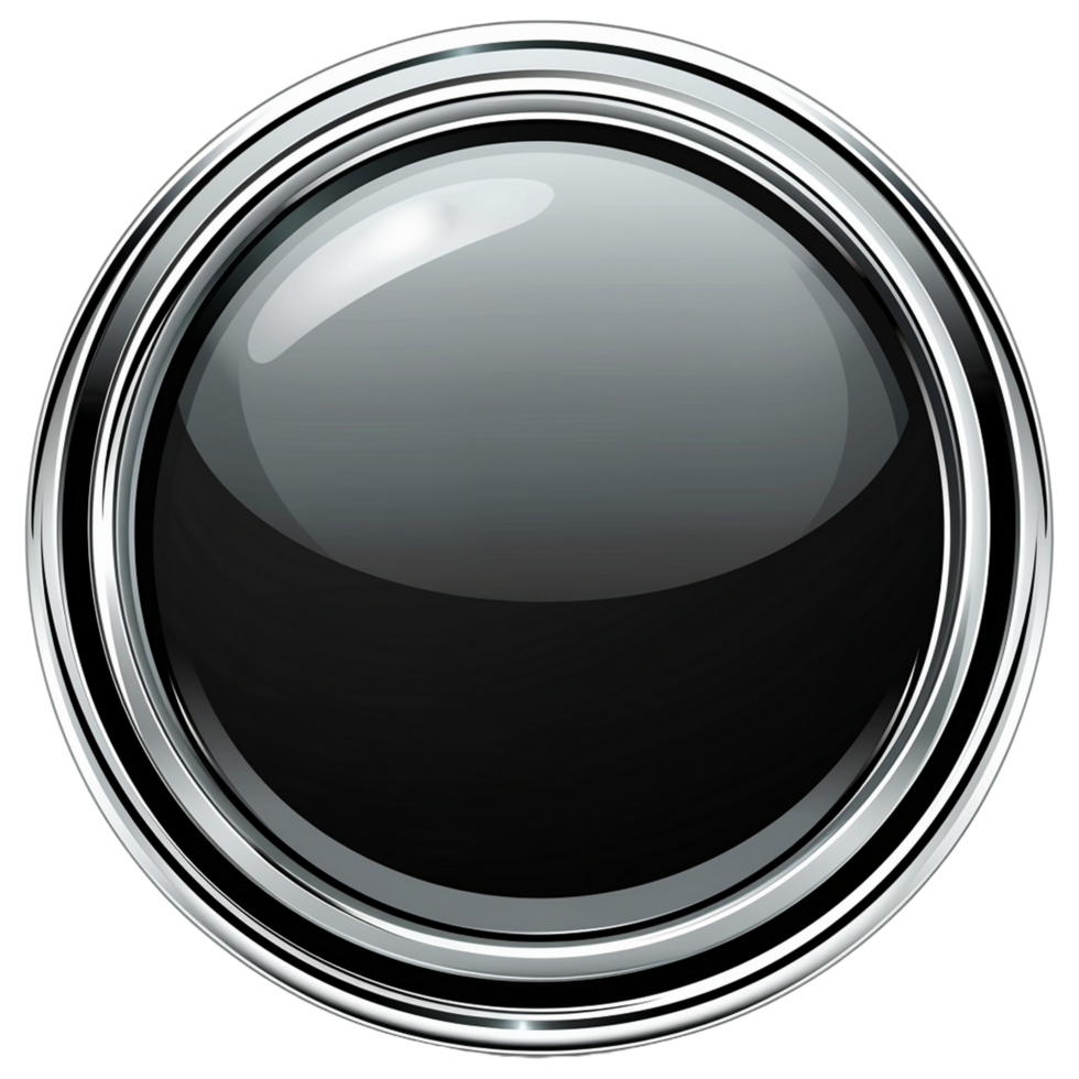 3d Button Round Buttons With Metal Frame 47853675 Png