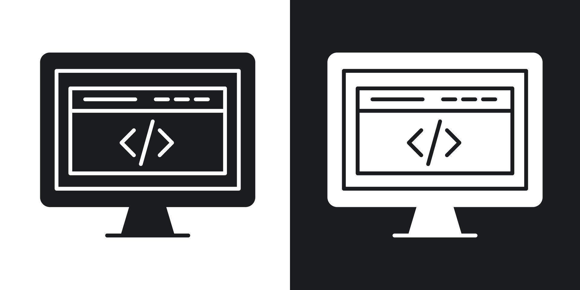 Display code icon 47858622 Vector Art at Vecteezy