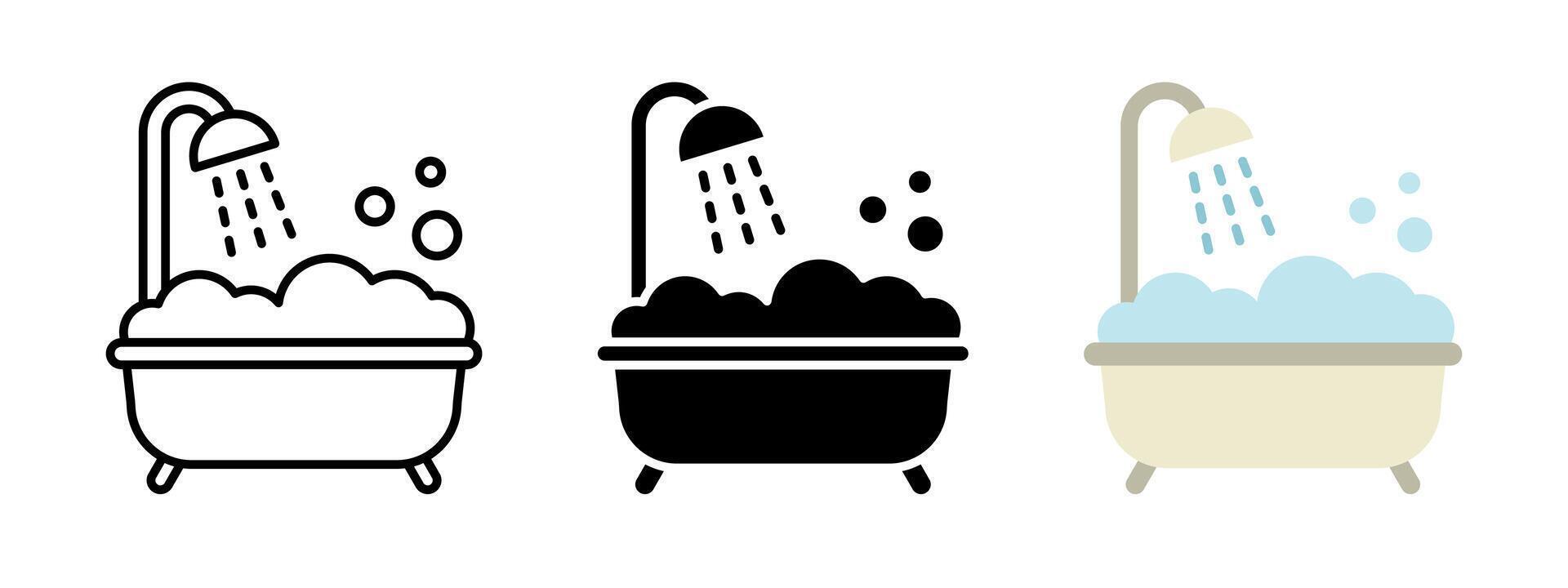 bañera con jabón espuma icono. ducha con burbujas ilustración. jabonoso ... bañera con jabón espuma icono. ducha con burbujas ilustración. jabonoso ...